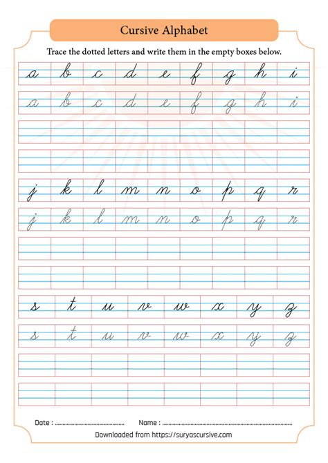 Cursive Handwriting Worksheet | Handwriting Worksheets