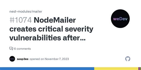 nodemailer creates critical severity vulnerabilities after install
