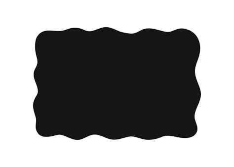 Doodle Wave Curve Edge Frame Hand Drawn Wavy Square Border Doodle Brush Drawn Rectangle Shape