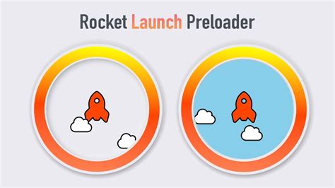 amazing rocket launch loading animation preloader html and css