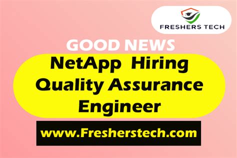 netapp off campus hiring 2022 hiring quality assurance engineer