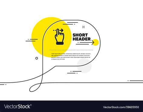 Touchscreen Gesture Icon Slide Right Arrow Sign Vector Image