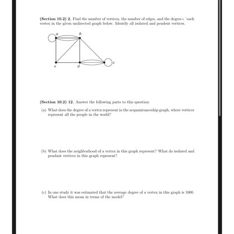 Solved Section 102 2 ﻿find The Number Of Vertices The