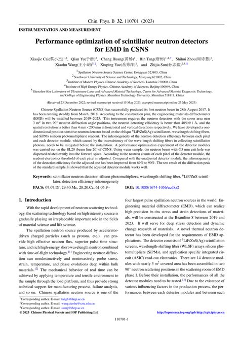Performance Optimization Of The Scintillator Neutron Detectors For Emd In Csns