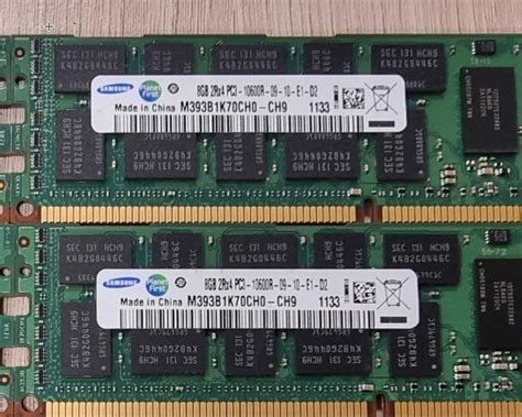 Samsung 8gb Ddr3 1333 Rdimm Pc3 10600r Dual Rank X4 Module Computers And Tech Parts