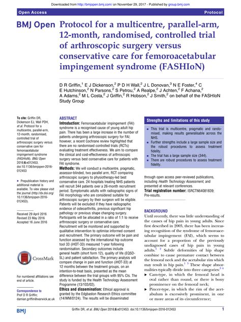 Pdf Protocol For A Multicentre Parallel Arm 12 Month Randomised Controlled Trial Of