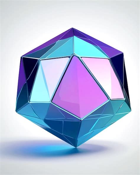 A Holo Polyhedron With A Smooth Premium Ai Generated Image