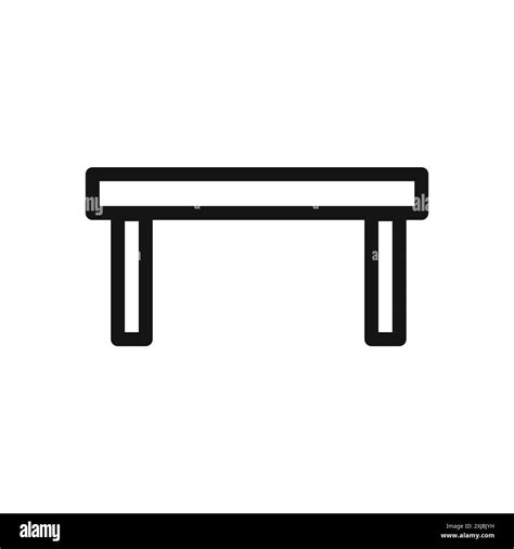Bench Icon Linear Vector Graphics Sign Or Symbol Set For Web App Ui