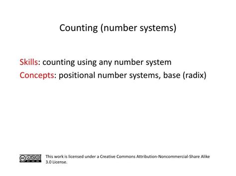 Ppt S Kills Counting Using Any Number System C Oncepts Positional
