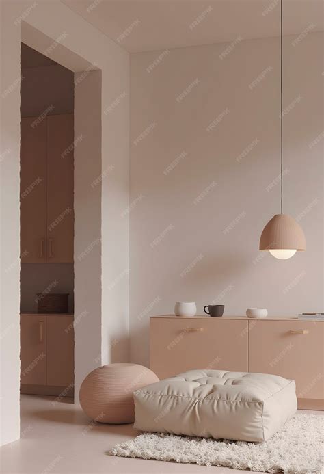 3d рендеринг дизайна интерьера минимальная концепция Ai
