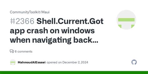 shell current gotoasync app crash on windows when navigating back