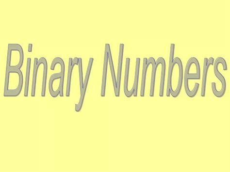 Ppt Binary Numbers Powerpoint Presentation Free Download Id