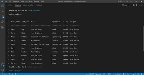 Github Gmumpowerseries Employee Tracker
