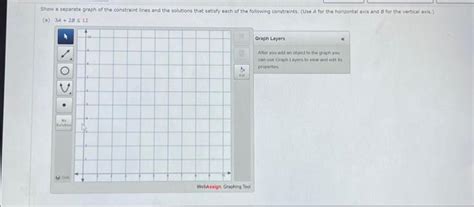 solved show a separate graph of the constraint lines and the