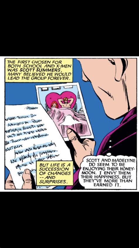 Scott Just Sent Xavier A Picture Of Him And His Wife Either Immediately Before Or After They Had