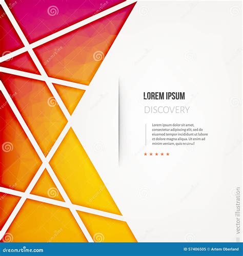 Abstract Polygon Design Template Stock Vector Illustration Of Modern Presentation 57406505