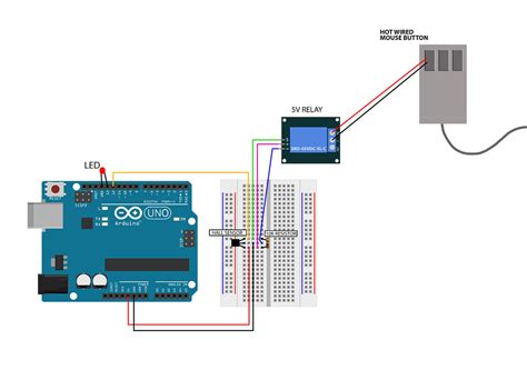 Arduino With Hall Sensor With 5v Relay For Triggering Hardware Mouse