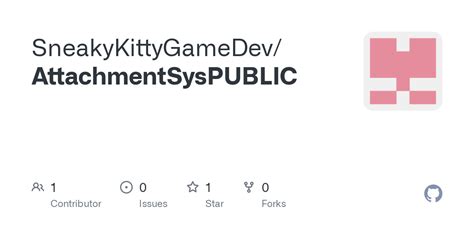 GitHub SneakyKittyGameDev AttachmentSysPUBLIC