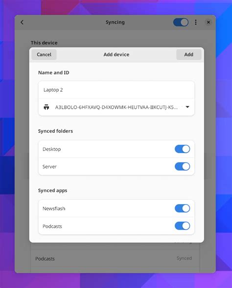 Mockup Integrate Syncthing Into Gnome Settings Rgnome