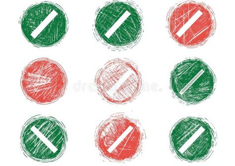 A Hand Drawn Doodle Sketch Featuring A Green Check And A Red Cross Symbolizing A Vote With