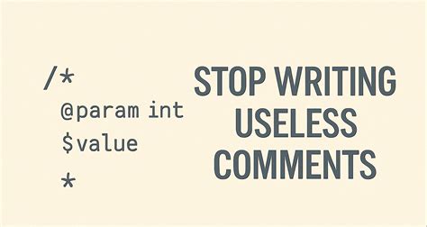 When Not Writing A Php Comment Write Less Doc Block — But Make Every By Dillenbourg Jeremy