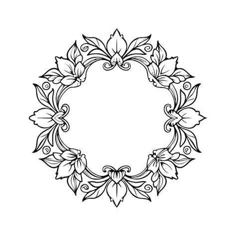 Floral Frame Vector Design Premium Ai Generated Vector