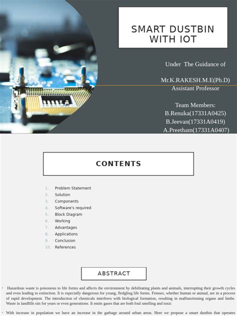 Smart Dustbin With Iot 1 Pdf