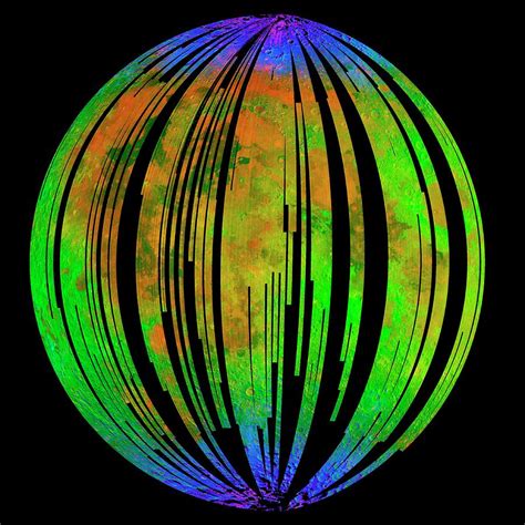 Moon Mineralogy Mapper Image Photograph By Isro Nasa Jpl Caltech Brown