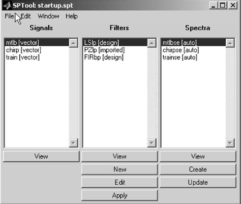signal processing tool sptool download scientific diagram