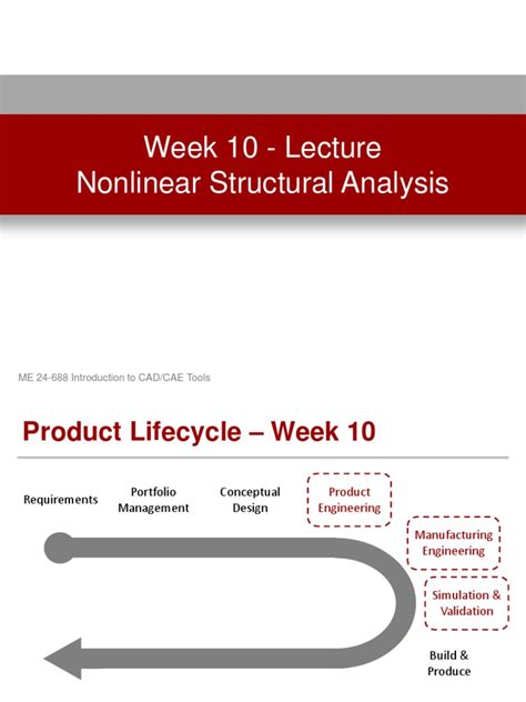 Week 10 Nonlinear Structural Analysis Lecture Presentation Pdf