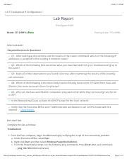 Troubleshoot IP Configuration Lab Report Solutions Course Hero