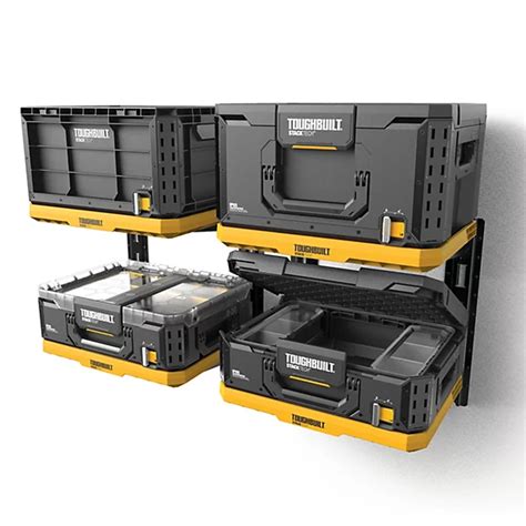 Toughbuilt Stacktech 2 Shelf Galvanised Steel And Plastic Shelving System