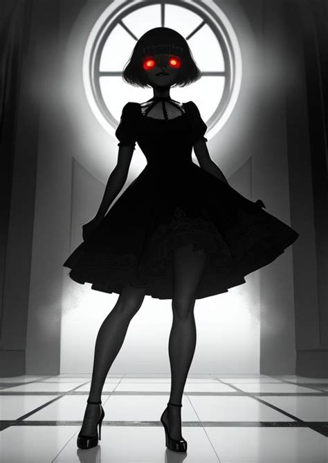 Red Eye Freak Goth Girl Blank Template Imgflip