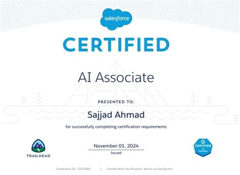 I Am Pleased To Inform You That I Have Successfully Obtained The Salesforce Ai Certified