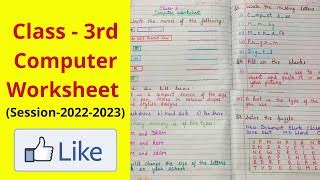 CBSE Class 3 Computer Revision Worksheet In PDF Worksheets Library