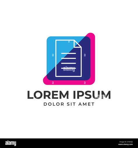 Vector Document Logo Icon Isolated Stock Vector Image And Art Alamy