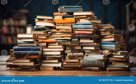 Pile Of Books Generative Ai Stock Illustration Illustration Of Generative Reading 282797725