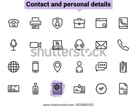 Set Black Vector Icons Isolated Against Stock Vector Royalty Free