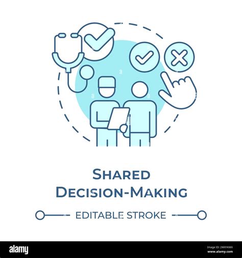 Shared Decision Making Soft Blue Concept Icon Stock Vector Image And Art