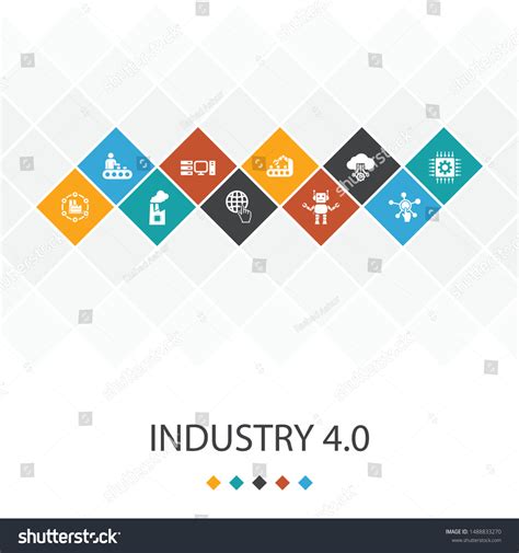 Industry 40 Trendy Ui Template Infographics 스톡 벡터 로열티 프리 1488833270 Shutterstock