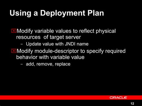 Weblogic Deployment Plan Example Ppt