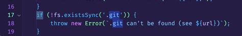 when the project folder does not exist in the root directory of the git