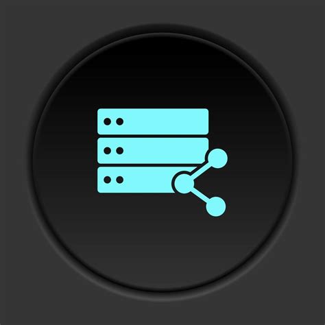 Round Button Icon Database Server Share Button Banner Round Badge Interface For Application