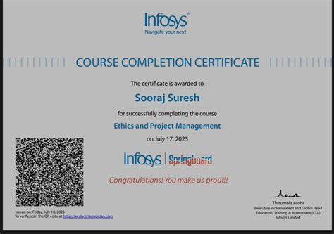🎉 Proud To Share That Ive Successfully Completed The Ethics And Project Management Course