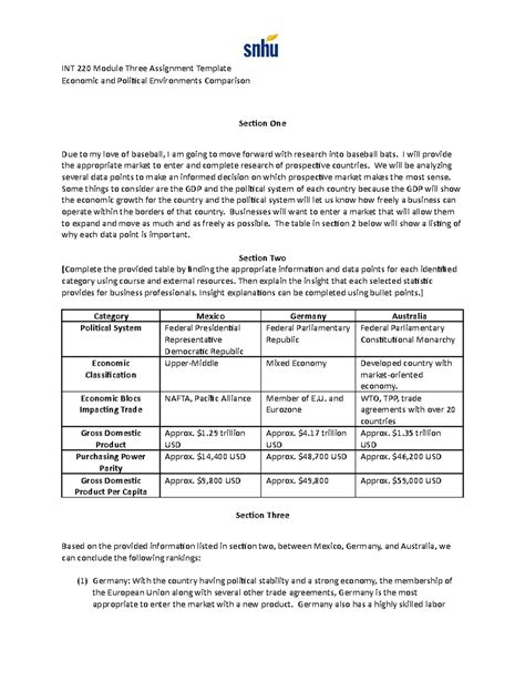 Int 220 Module Three Assignment Template Int 220 Module Three Assignment Template Economic And