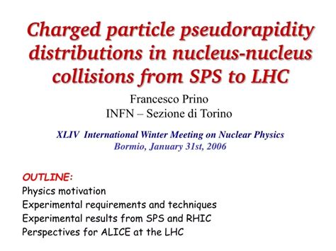 Ppt Charged Particle Pseudorapidity Distributions In Nucleus Nucleus