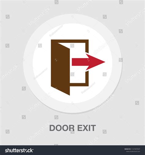 Emergency Exit Sign Exit Door Icon Stock Vector Royalty Free Shutterstock