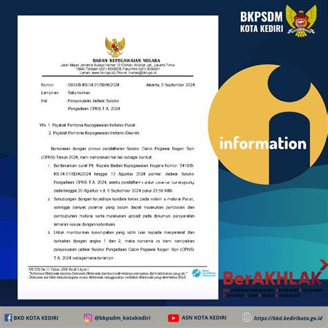 Penyesuaian Jadwal Seleksi Pengadaan Cpns T A 2024