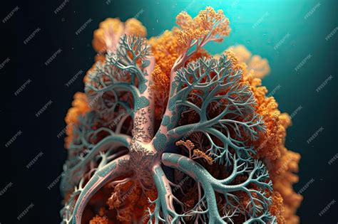 Premium Ai Image Lung In 3d Model For Medical Usage