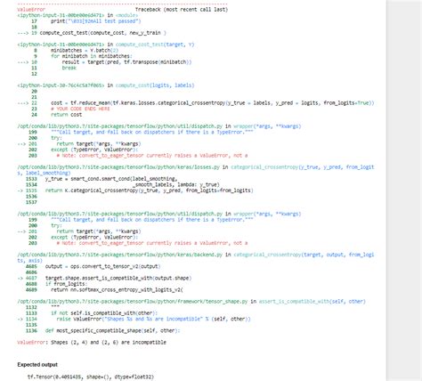 week 3 exercise 6 compute cost error please help improving deep